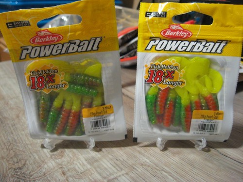 2 Packs Berkley 3" Single Tail Power Grub Soft Fishing Bait FireTiger ...