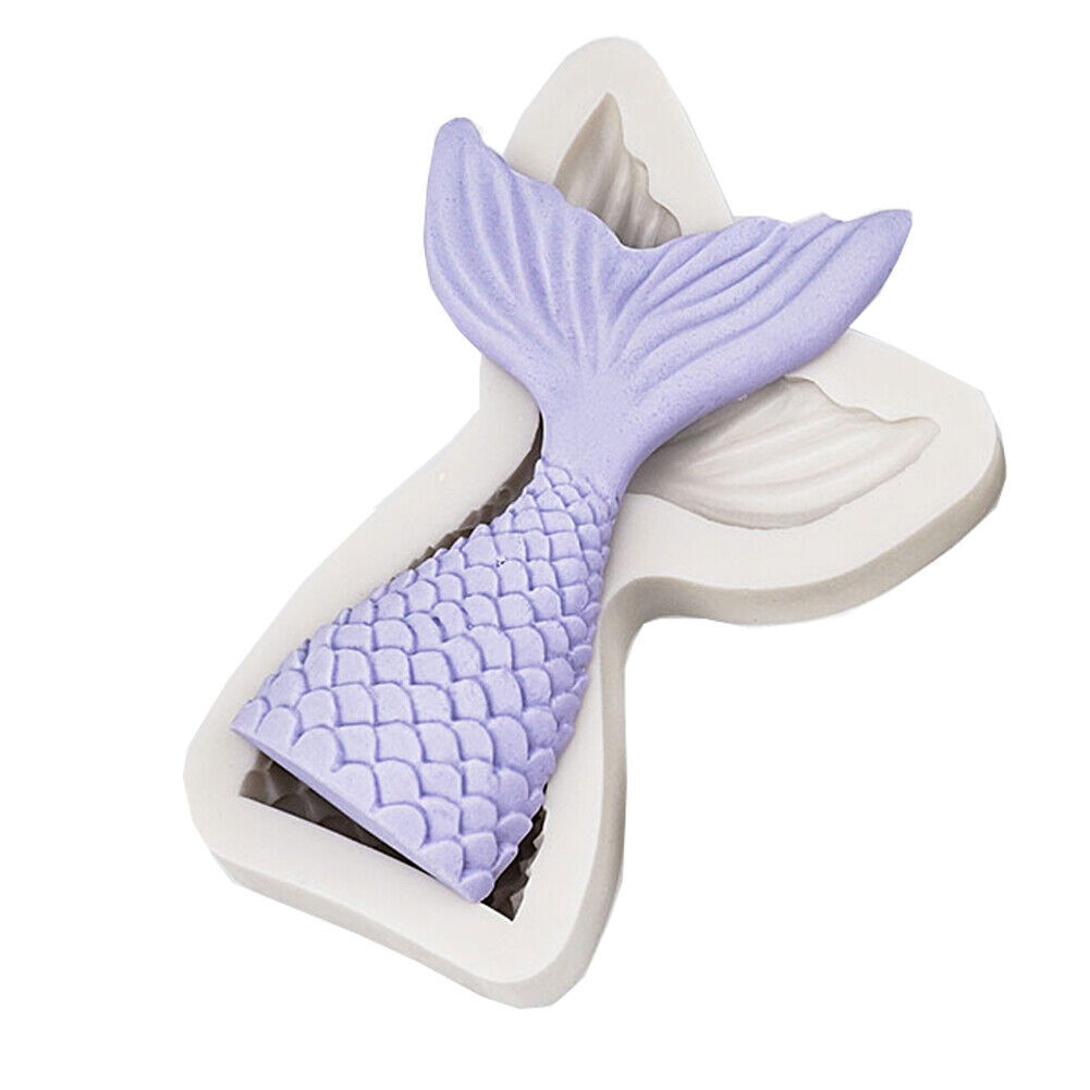 5pcs Mermaid Sea shell Silicone Cake Decorating Moulds Fondant ...