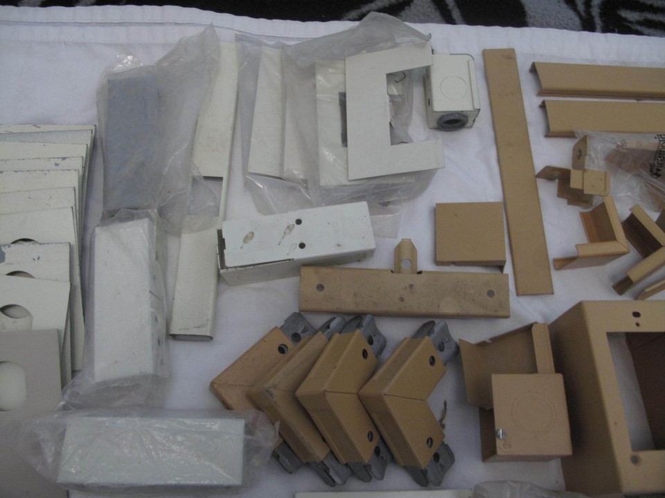 Mixed Lot Wiremold Items - Cover Plates, Clips, Corners, Mounting ...