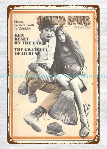 1970 Zabriskie Point Mark Frechette, Daria Halprin rolling stone metal tin sign | eBay