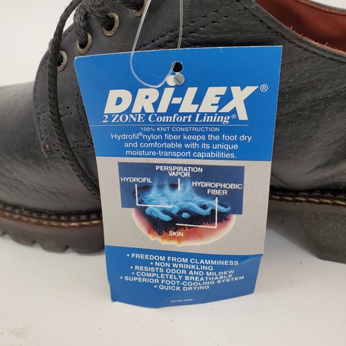 NOS HS TRASK Dri-Lex Bison Leather Plain Toe Blucher Derby Shoes Mens ...