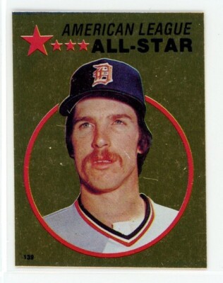 1982 Topps Baseball Stickers Jack Morris All-Star Foil Diamond Cut #139 ...