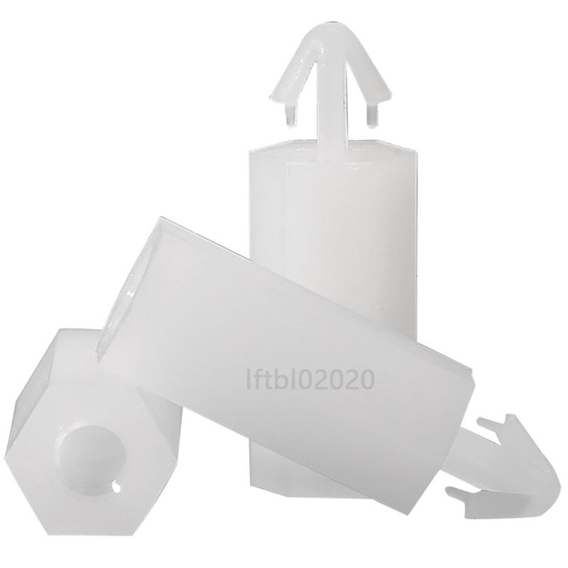 Solid Plastic Nylon Standoff Spacers High Quality Lock Push-In Clips ...