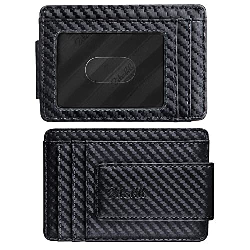 Wallet Men Money Clip-Slim & Minimalist Card Case-ID Window Front ...