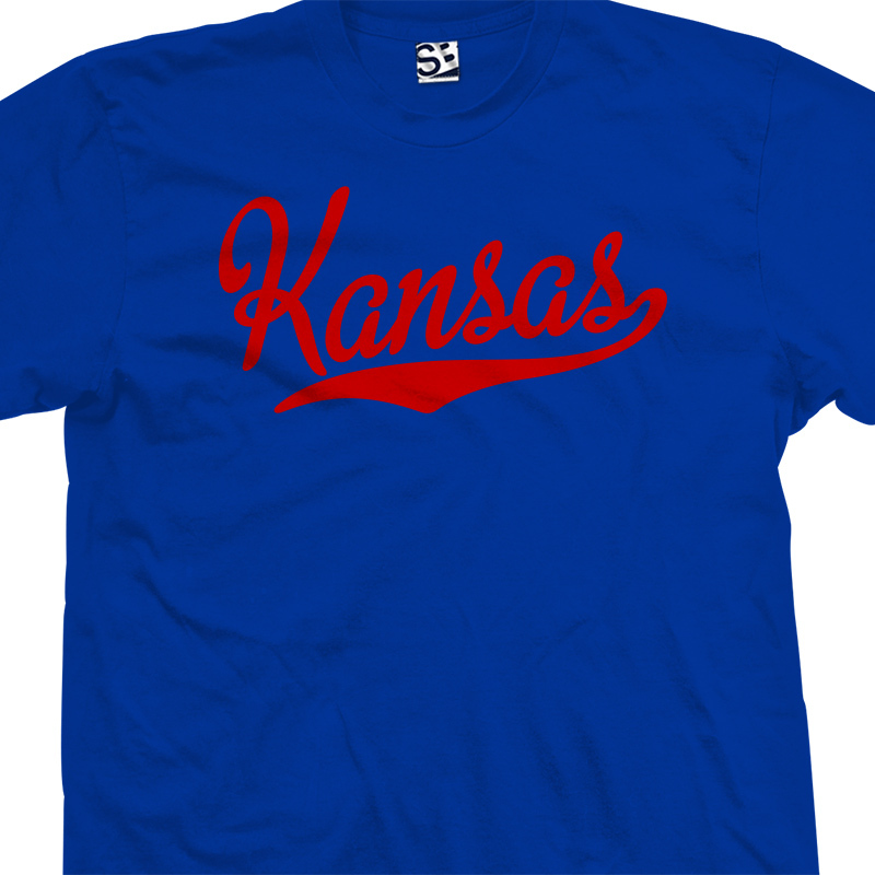 Kansas Script Tail Shirt | Star Sports Team Jayhawks Ball Unisex | eBay