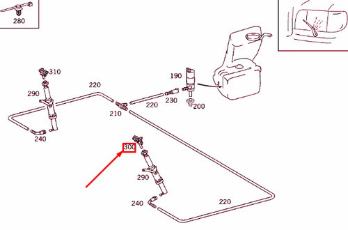 NEW MERCEDES-BENZ S W220 LEFT HEADLAMP WASHER NOZZLE A2208601547 OEM | eBay