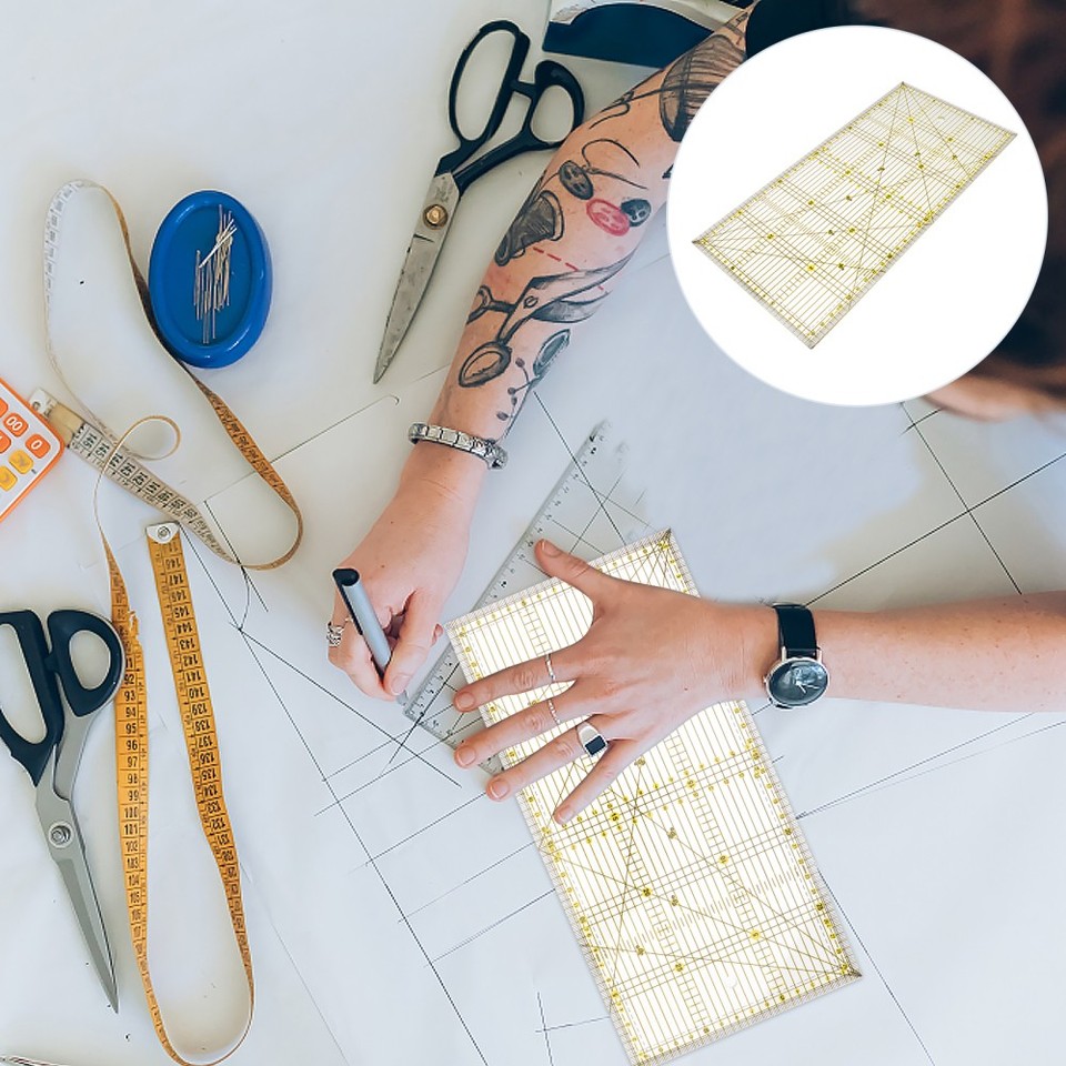 Half Square Triangle Ruler for Quilting Sewing Essentials Accessories ...