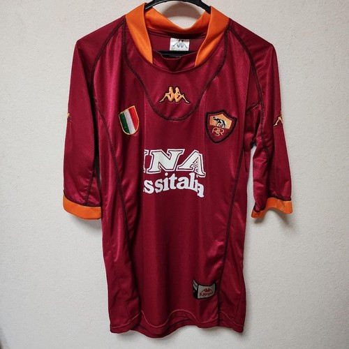 Kappa AS Roma Battistuta Soccer Jersey 2001-2002 #20 XL Excellent ...