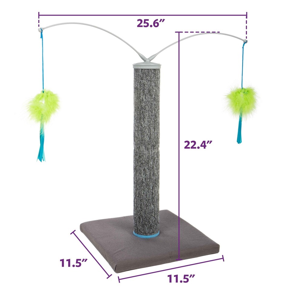 Scratch 'N Spin Cat Toy, Interactive Spinning Wand, Multicolored | eBay