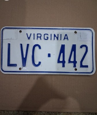Virginia license plate LVC-442 Oldsmobile Cutlass, 442, GM | eBay UK