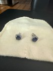 Kay Jewelers Round Blue Sapphire Earrings with white sapphires | eBay