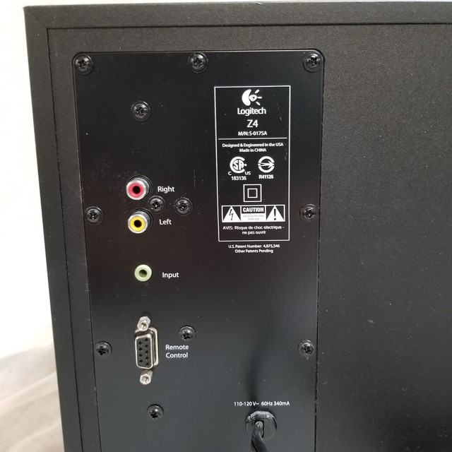 Logitech Z4 Computer Speaker System Subwoofer S-0175a for sale online ...