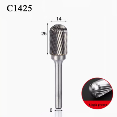 Hard alloy rotary file internal grinding C1425 Single groove Burr ...