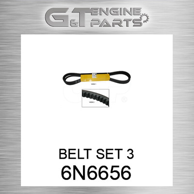 6N6656 BELT SET 3 (6N-6657,6n6655,M-6N6655) fits CATERPILLAR (NEW ...