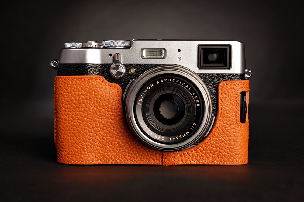 Genuine Real Leather Half Camera Case bag Cover for FUJIFILM X100T 8 ...