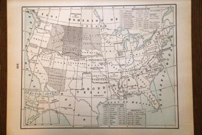 1901 ANTIQUE CRAM ATLAS MAP-UNITED STATES-SHOWING SECEDING STATES | eBay