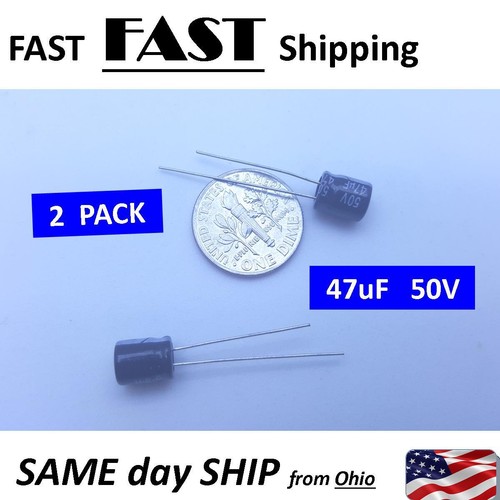 50V 47uF capacitor small - 47 micro farad - 50 volt | eBay UK