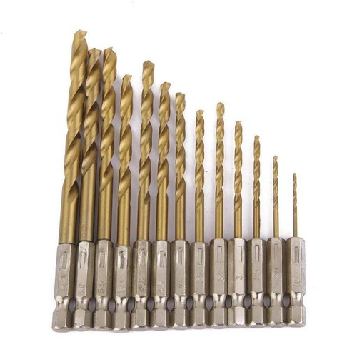 New Steel Hex Shank Quick Change Cobalt Drill Multi-Bits - Set of 13 | eBay