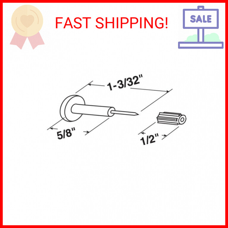 Prime-Line L 5775 1-1/8 In. Steel Pin with Plastic Bushing, Window Grid ...
