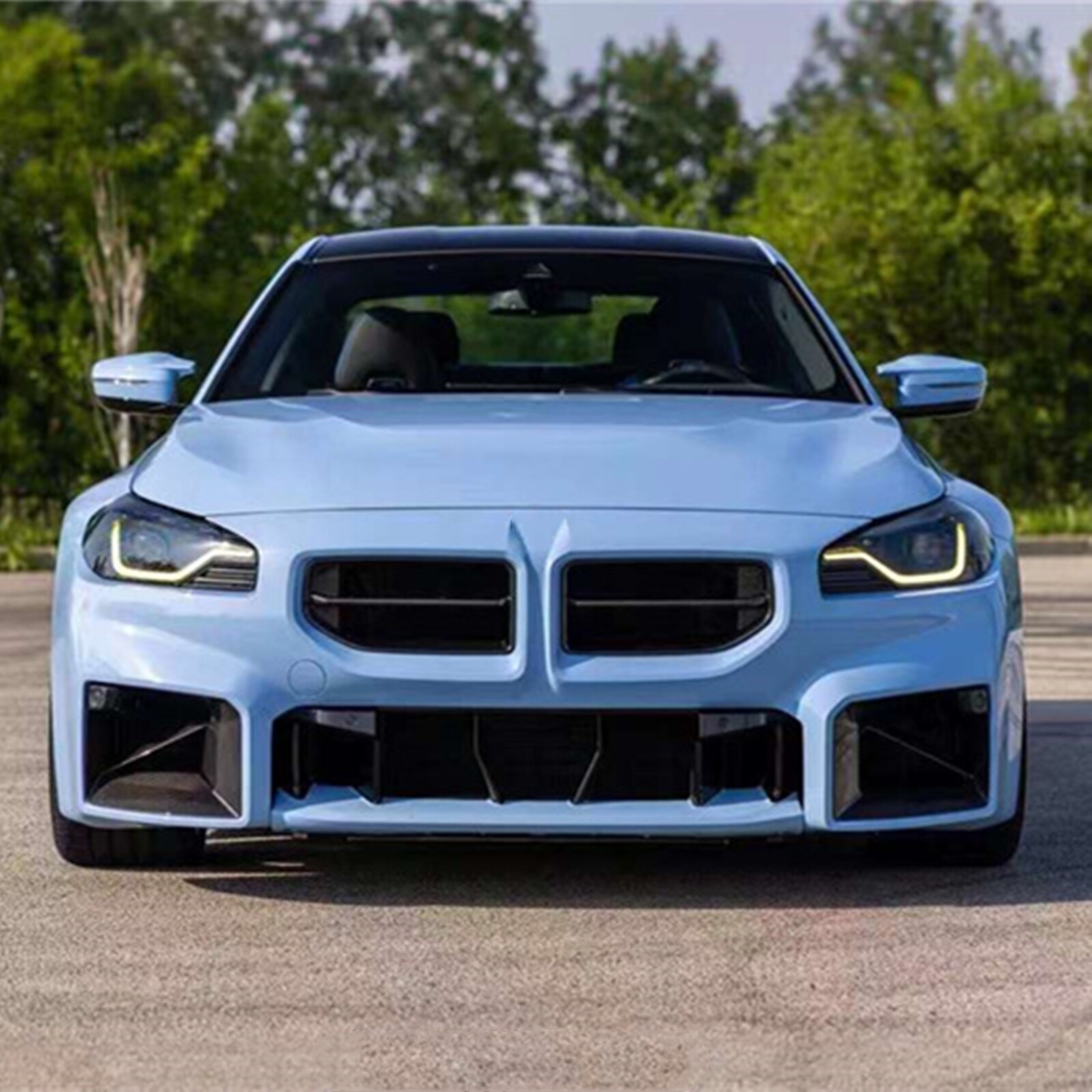2Pcs Car Front Bumper Kidney Grille Mesh For BMW M2 G87 2022-2025 ...