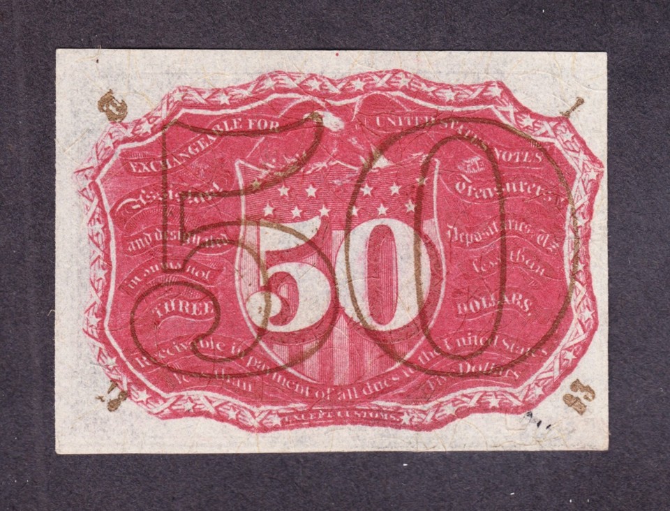US 50c Fractional Currency Note 2nd Issue Fiber Paper FR 1322 CU | eBay