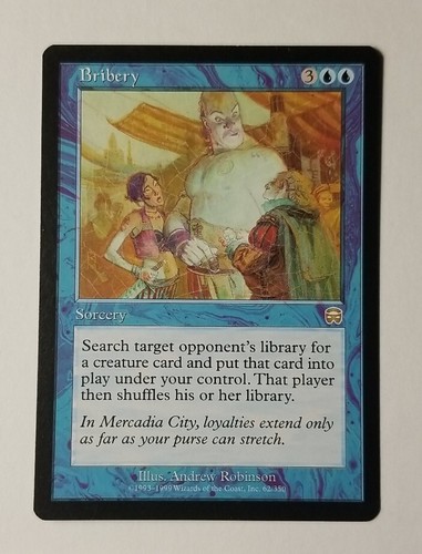 MTG 1x Bribery, LP, Mercadian Masques, Commander Tutor for Enemy ...