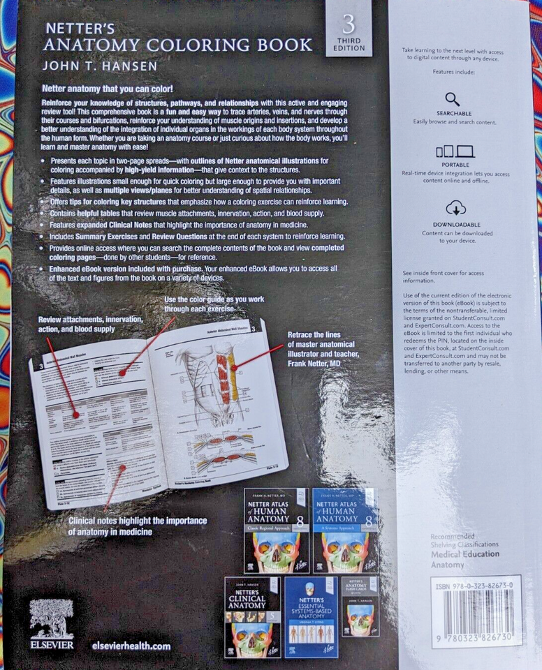 Netter's Anatomy Coloring Book by John Hansen 3nd Edition ...