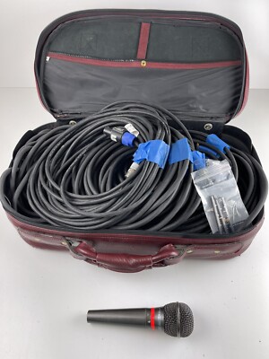 Audio Technica ATM41a Microphone And 5 Studio Monitor Power Plus Cables ...