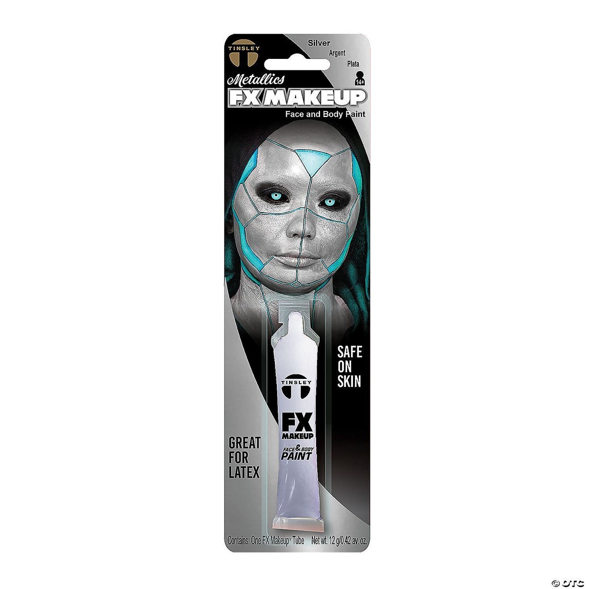 Silver Face Makeup CCbeauty Metallic Silver Face Paint Stick,Glitter