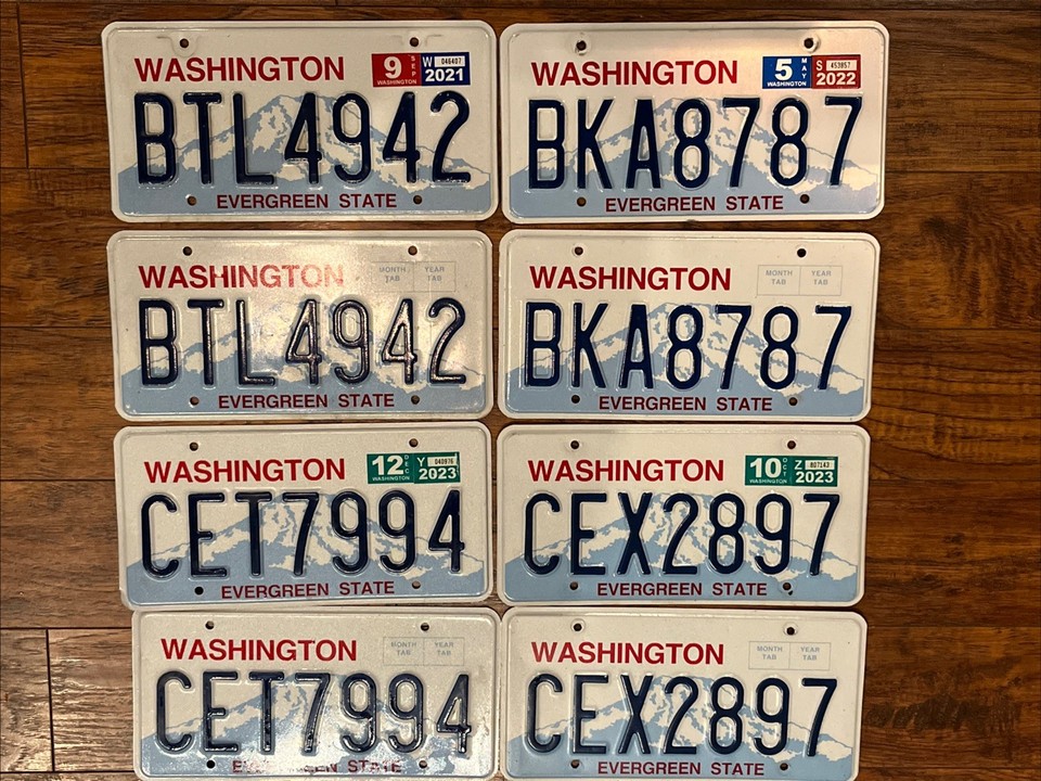 1999-2011 Base Washington License Plate LOT OF 12 - All Sets | eBay