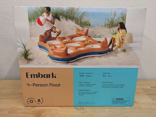 Embark Four 4 Person Float Floating Dock Beach Pool Lake 700 Pound ...