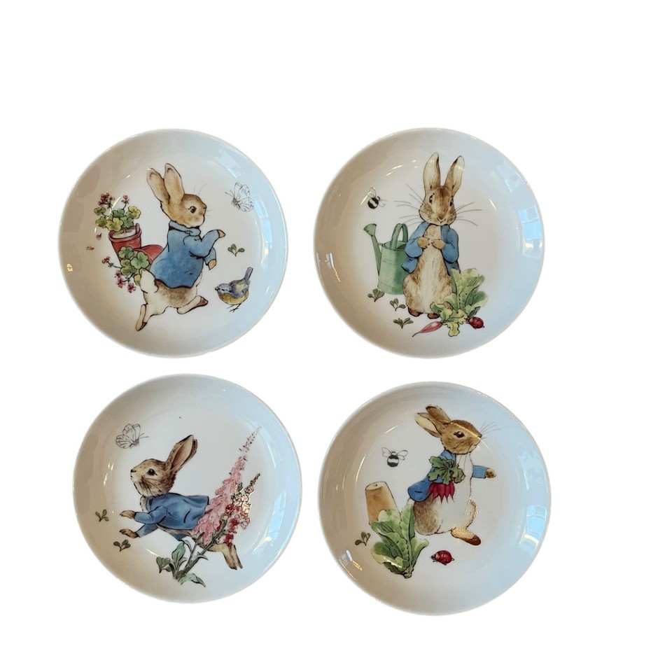 Beatrix Potter Peter Rabbit Assorted Appetizer Plates 6in Set of 4 ...