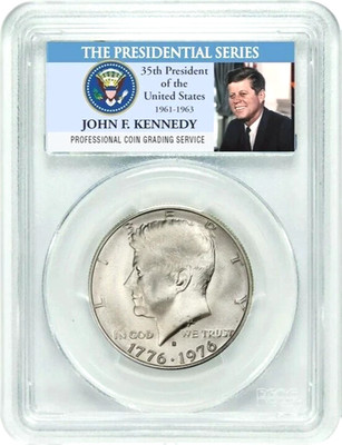 1976 S Silver Kennedy Half Dollar 50C PCGS Graded MS66 President JFK ...