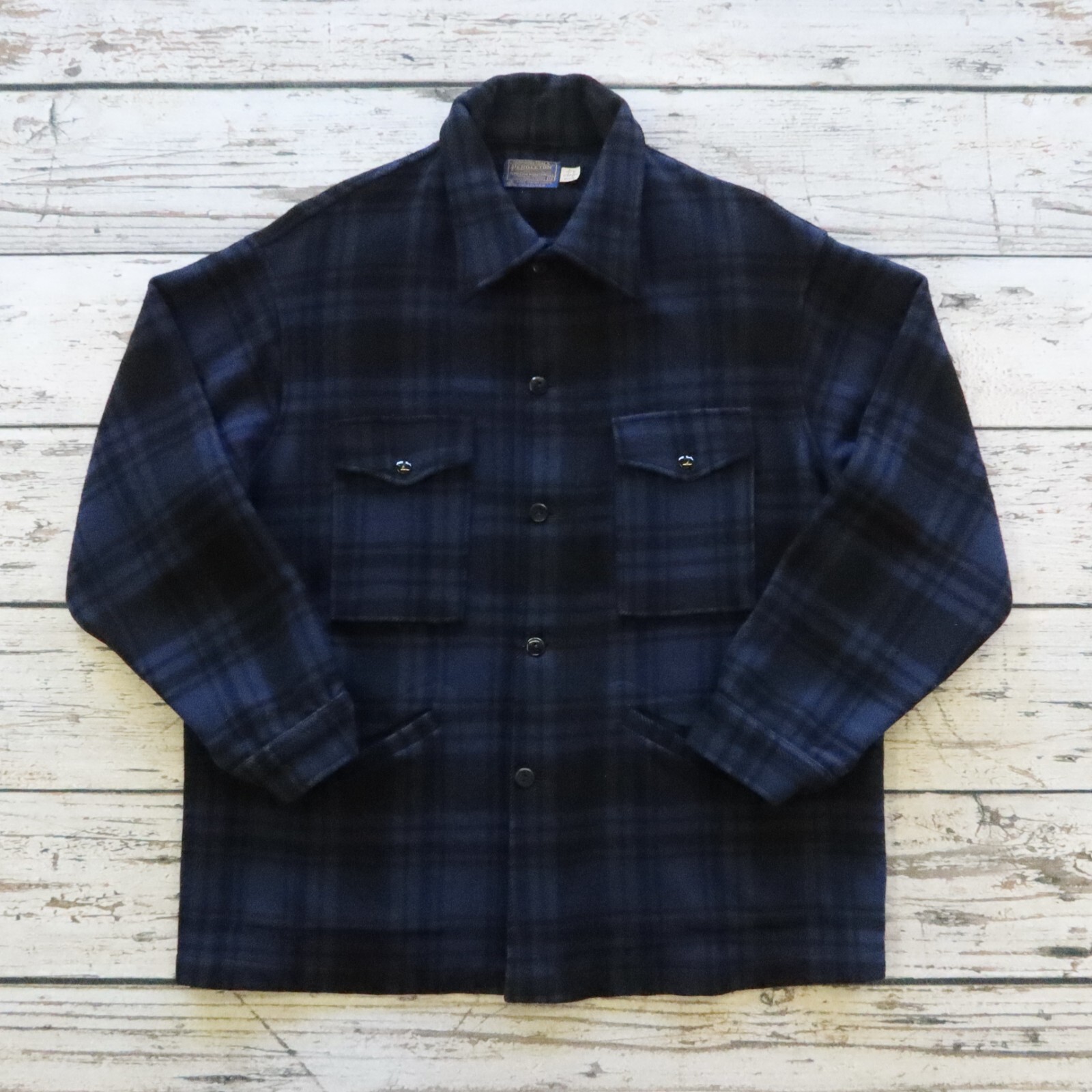 Vintage Pendleton Wool Plaid Flannel Jacket Size XL M… - Gem