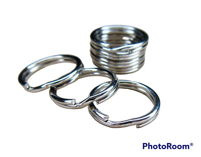 STEEL SPLIT RINGS 15MM HOOP LOOP KEY FOB KEYRING SILVER KEYRING UK ...