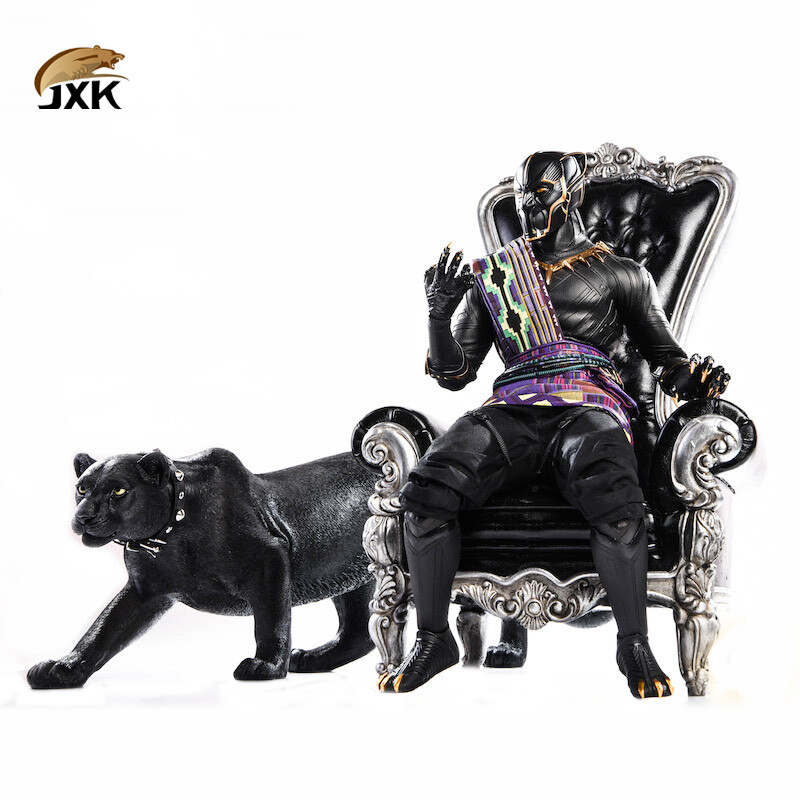 JXK 1/6 Leopard Black Panther Figure Animal Model Decor Jaguar Model ...