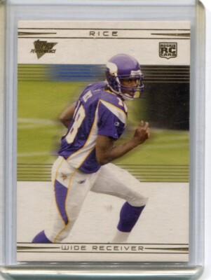2007 Topps Performance - SIDNEY RICE - Gold Rookie Rookie #117 ...