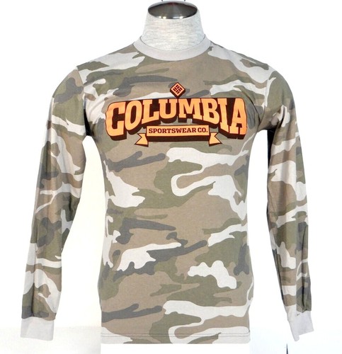 Columbia Signature Brown & Green Camo Long Sleeve Tee T Shirt Men's NWT ...