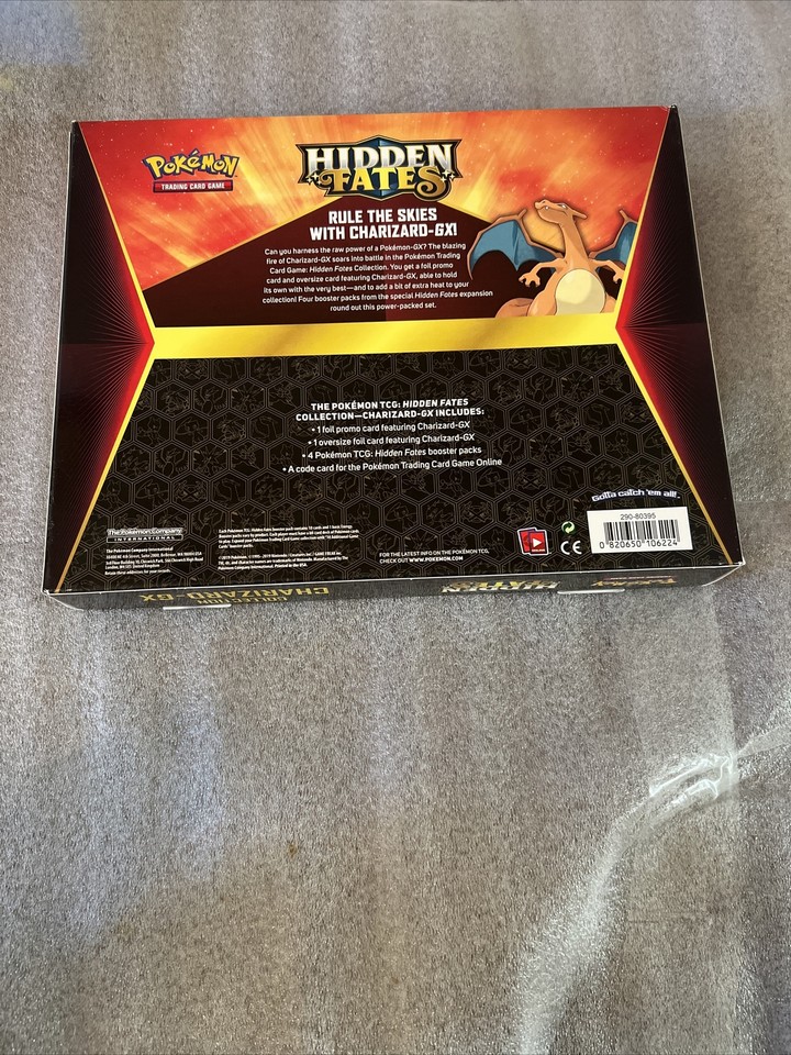 Pokemon TCG: Hidden Fates Charizard GX Collection Box *NEW Factory ...