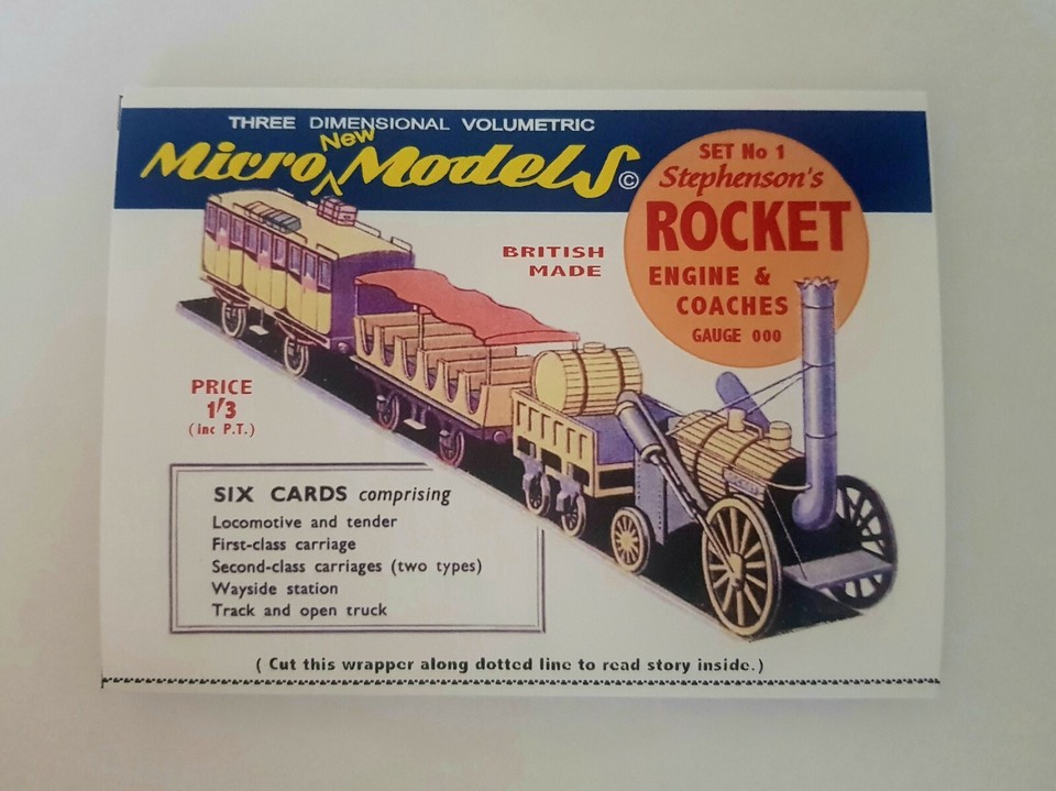 Micromodels - Stephenson's Rocket SET 1 OOO Gauge MicroNewModels card ...