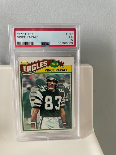 Vince Papale ROOKIE PSA GRADE 5 EX 1977 Topps Football Card #397 ...