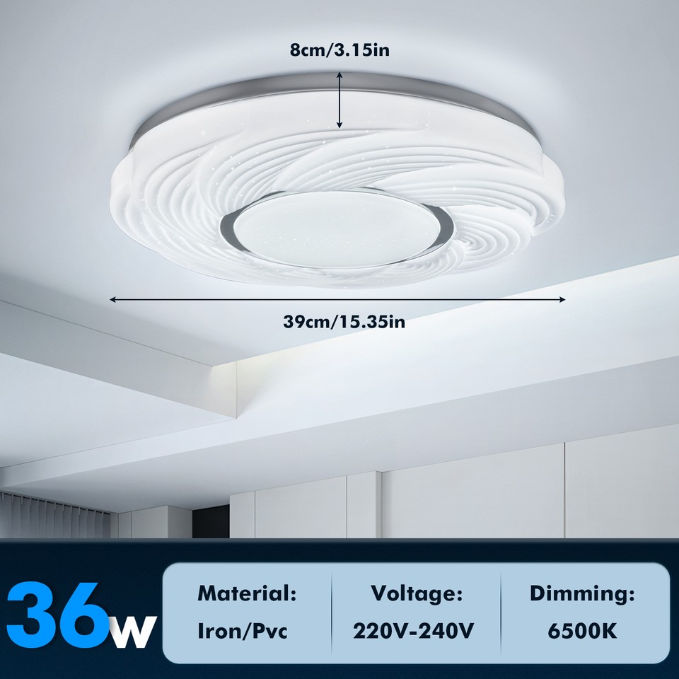 LED Ceiling Light 18-48W Panel Down Light Bathroom Kitchen Living Room ...
