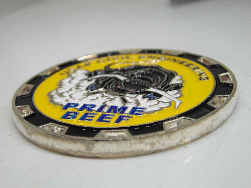 USAF CIVIL ENGINEERING PRIME BEEF 512TH CIVIL ENGINEERS CHALLENGE COIN ...