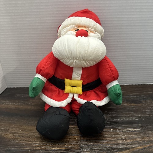 Vintage Hallmark Cards Inc. Nylon Puffy Style Plush Santa Claus ...