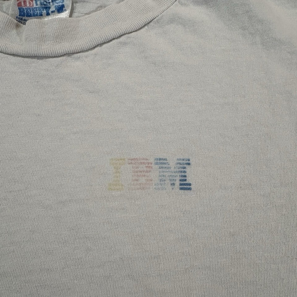 Vintage IBM T Shirt Sz L 90s USA Single Stitch Tech Data Software ...