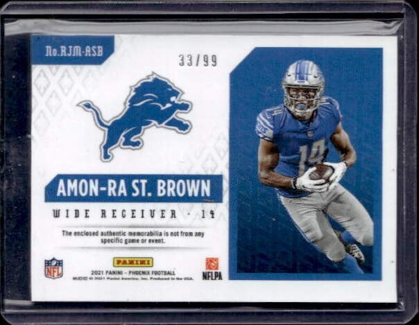 2021 Panini Phoenix - Rookie Jumbo Patch Amon-Ra St. Brown #RJM-ASB ...