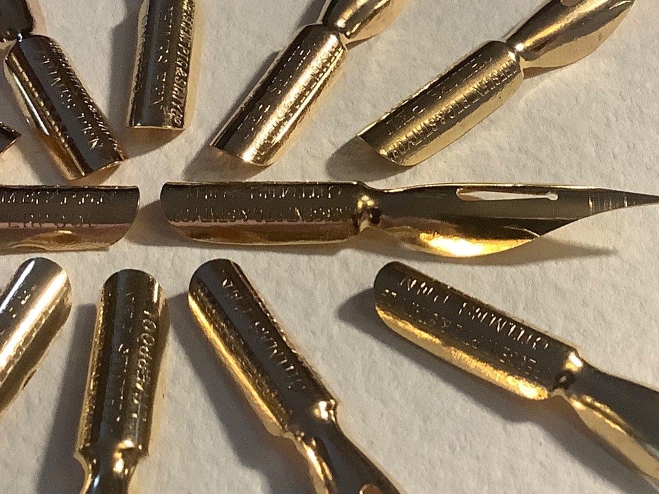 Vintage Dip Pen Nibs x 12 'Chimes' of Liverpool Pens Nibs Excellent NOS ...
