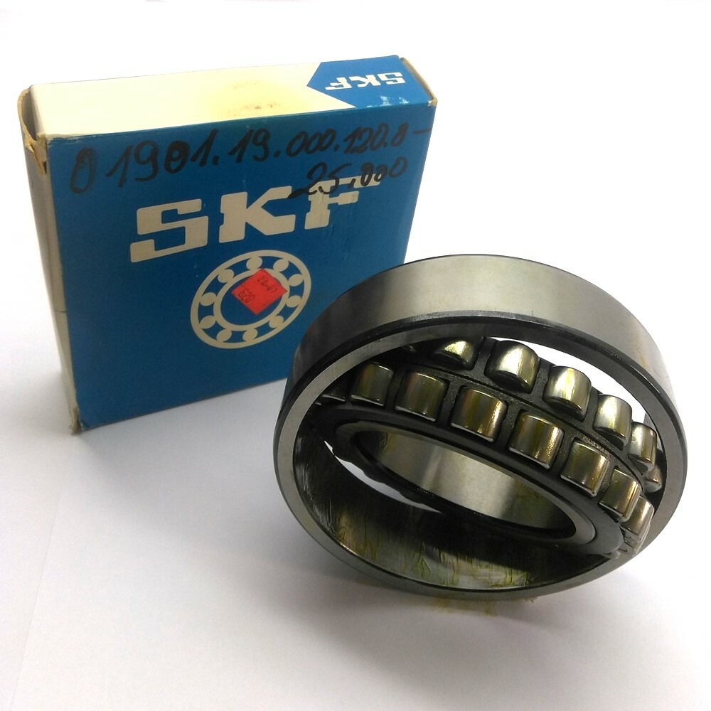 SKF 22214 CC Spherical Roller Bearing, 51,000lb., ID: 70mm OD: 125mm W ...
