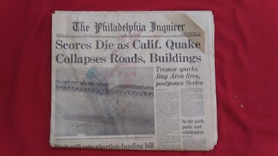 Philadelphia Inquirer Newspaper October 18 1989 California Earthquake ...