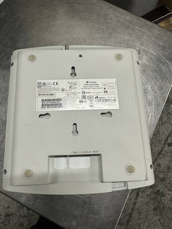 Ruckus ZoneFlex R710 Wireless Access Point 901-R710-US00 tested and ...